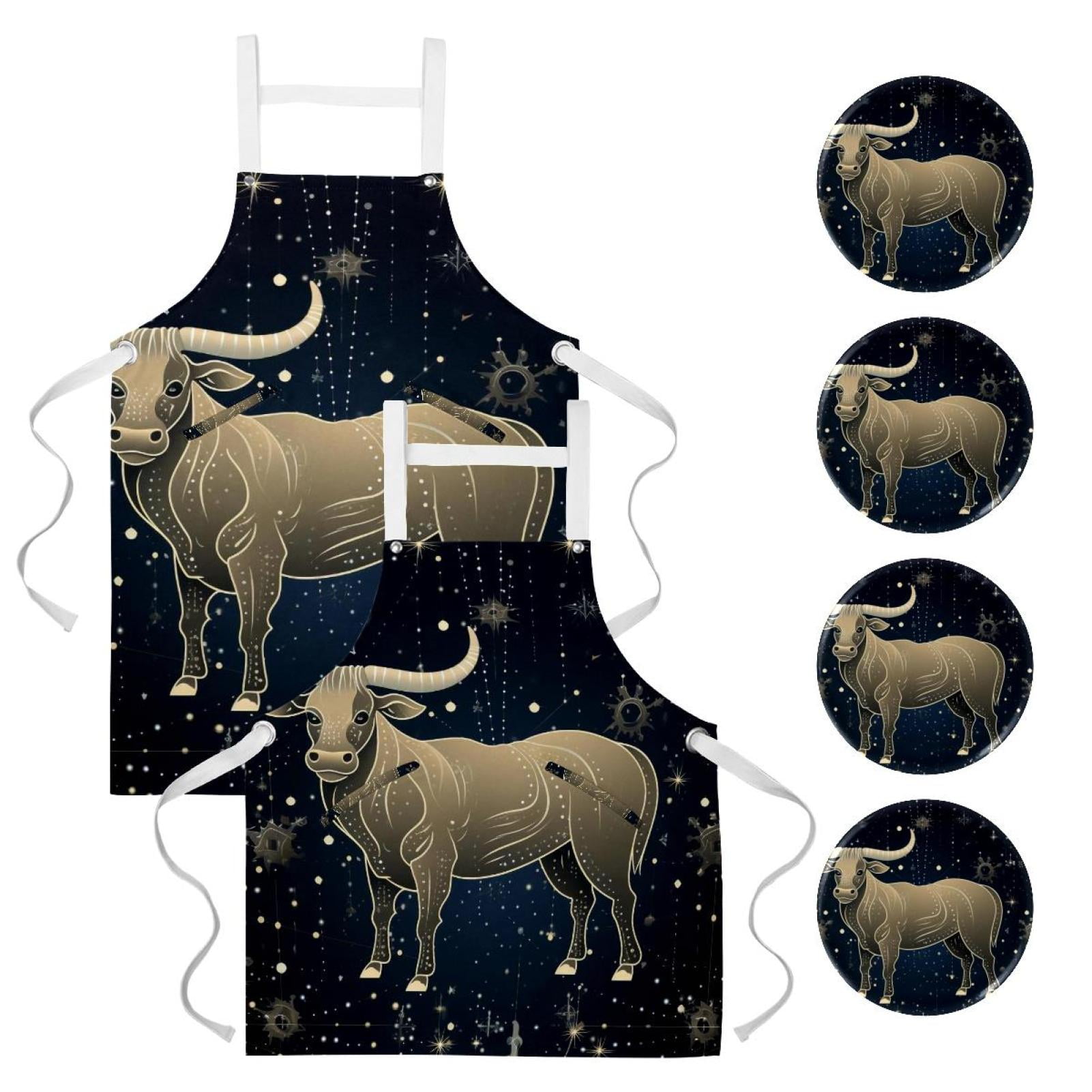 2 Pack Waterproof Cooking Apron with Pockets and Badge - Photo Buttons ...