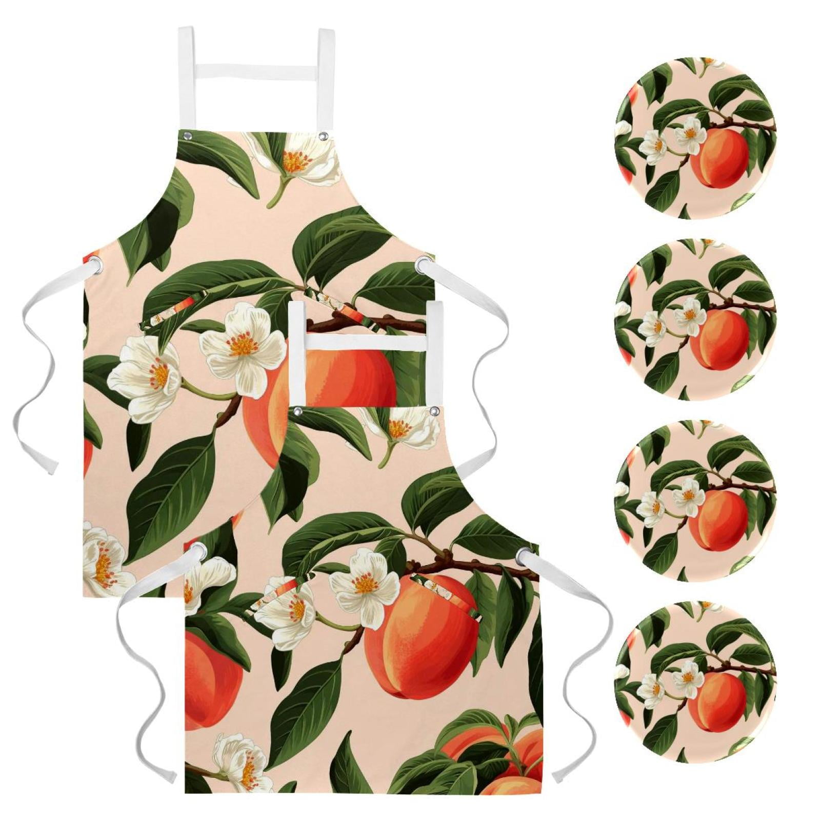 2 Pack Waterproof Cooking Apron with Pockets and Badge - Photo Buttons ...