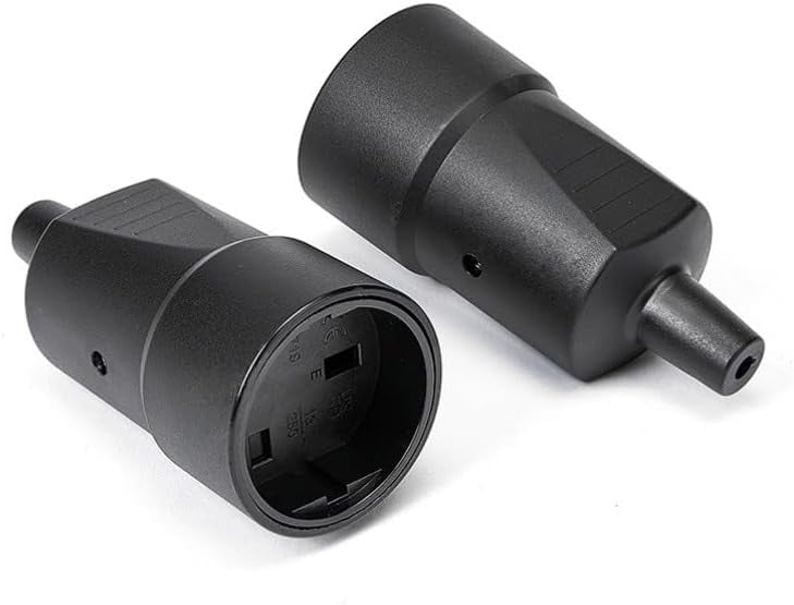 2-Pack Waterproof DIY Rewireable 3-Pins UK Female Socket Electrical ...