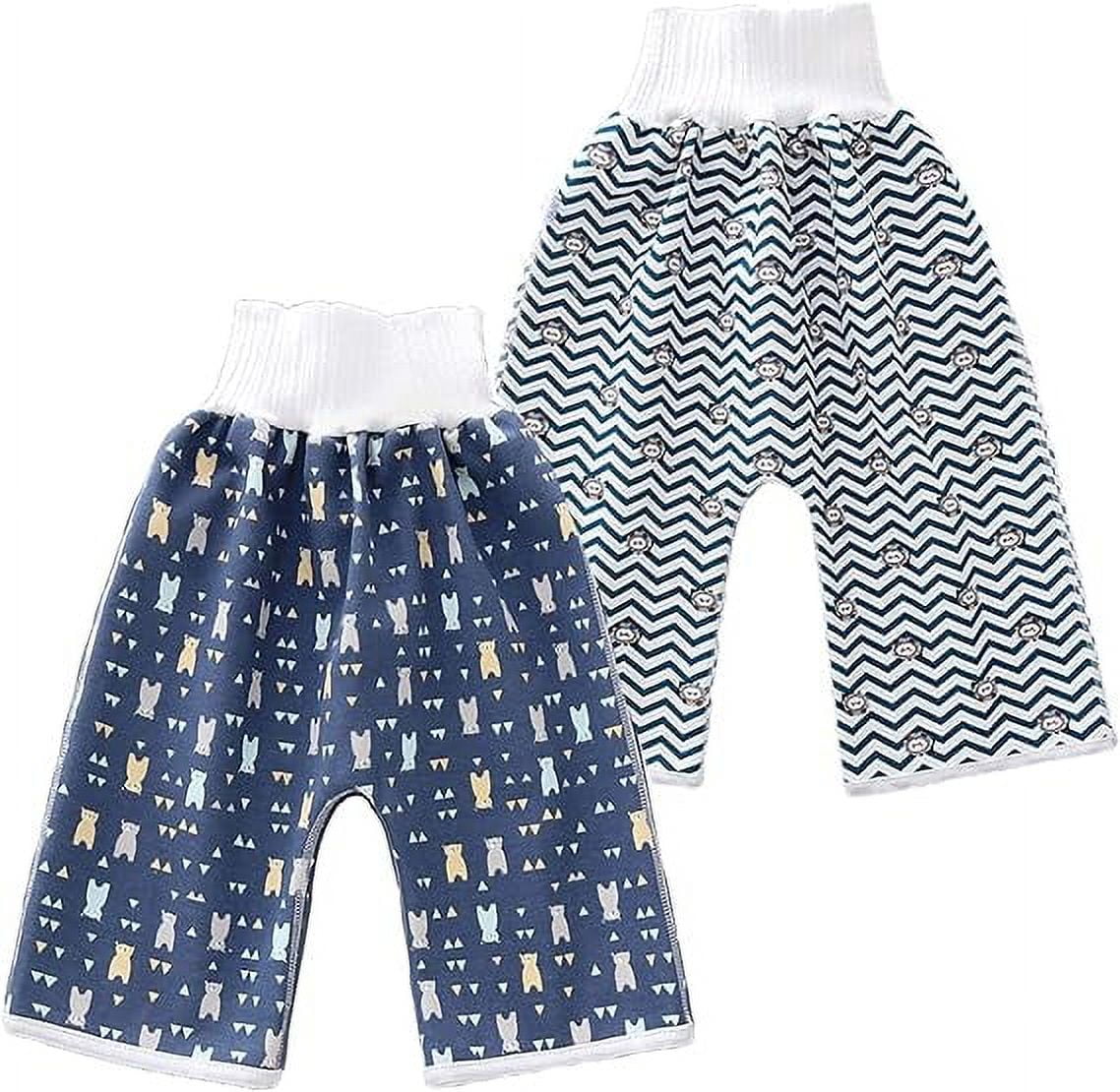 2 Pack Waterproof Diaper Pants Reusable Washable High Waist Leak Proof ...