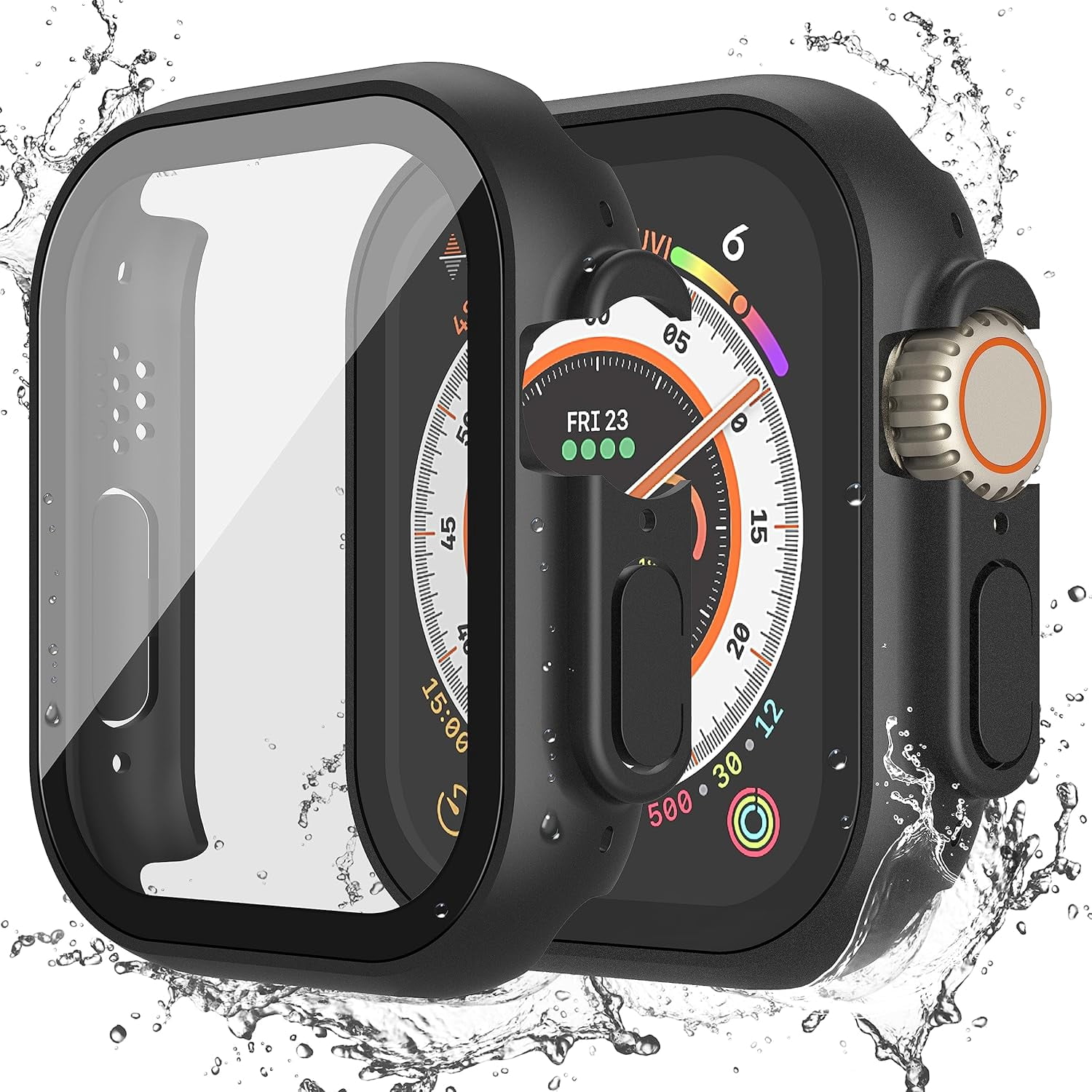 [2 Pack] Waterproof Hard Case with Tempered Glass Compatible with Apple ...