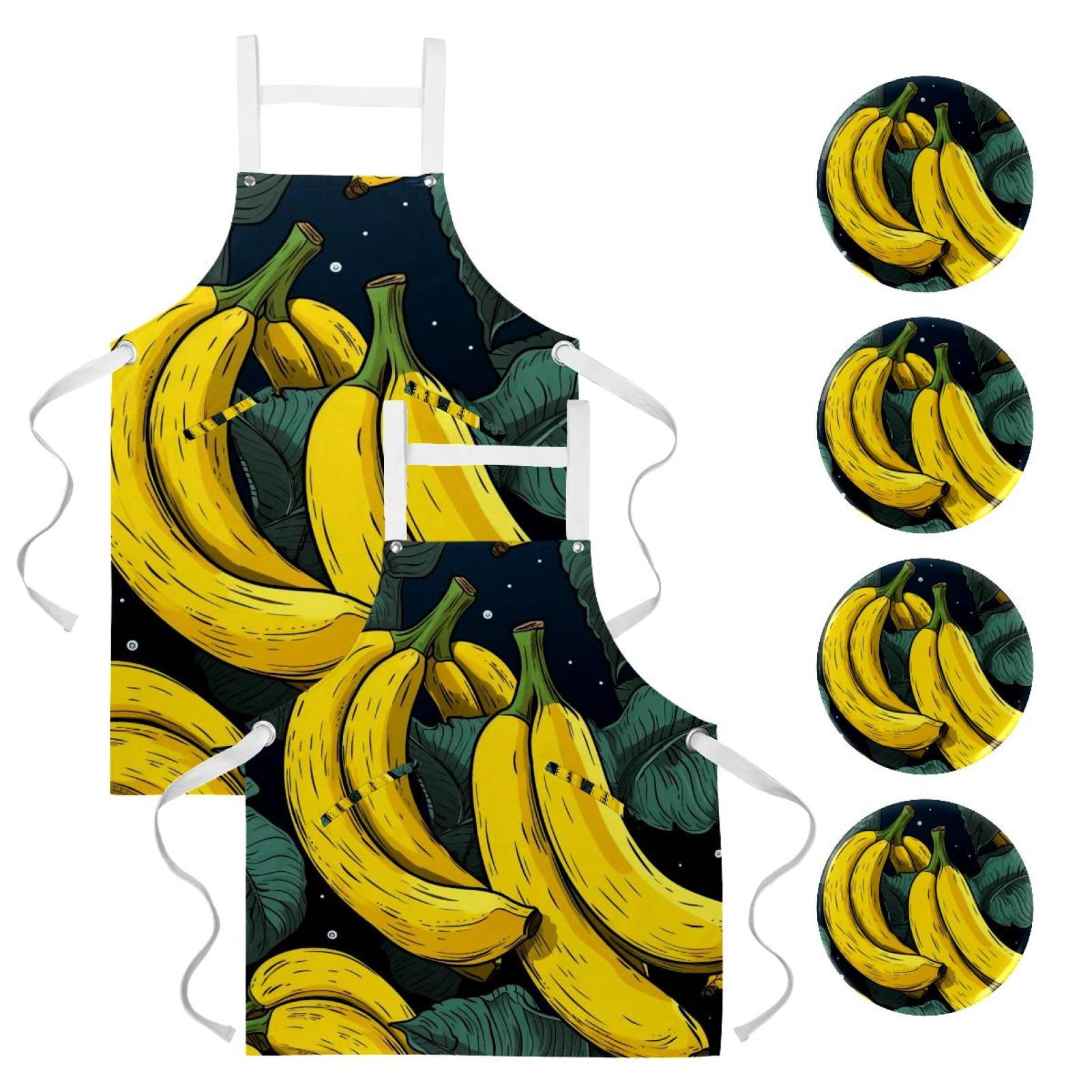 2 Pack Waterproof Kitchen Apron with Pockets and Badge Sets, Round ...