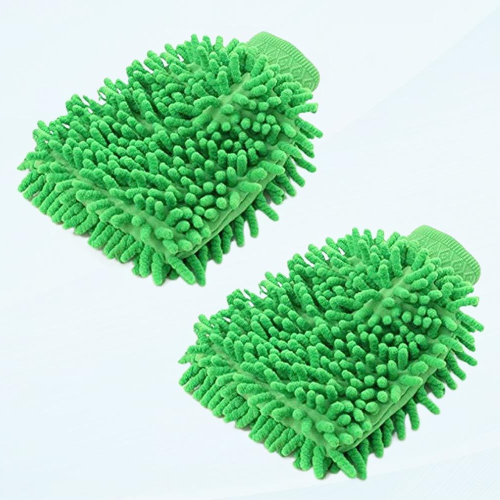 2 Pack Waterproof Microfiber Glove, Chenille Car Wash Mitt, Mitt ...