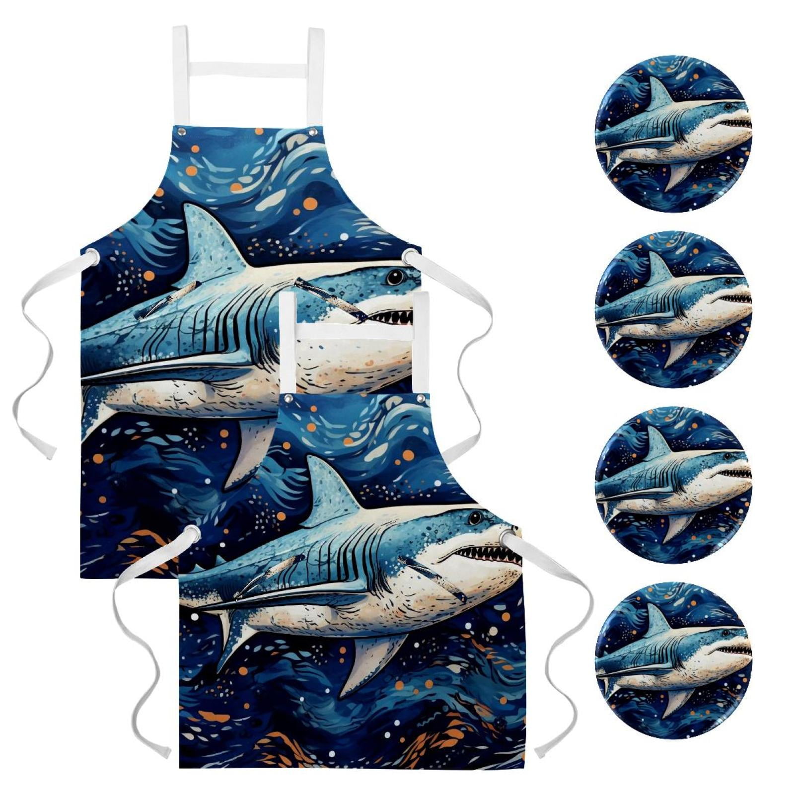 2 Pack Waterproof Pin Pockets and Badge Cooking Art Apron - Walmart.com
