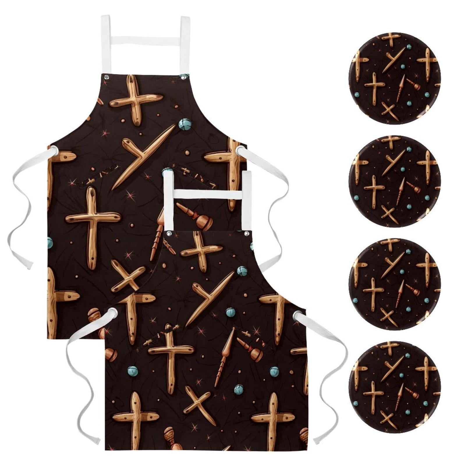 2 Pack Waterproof Pin Pockets and Badge Cooking Art Apron - Walmart.com