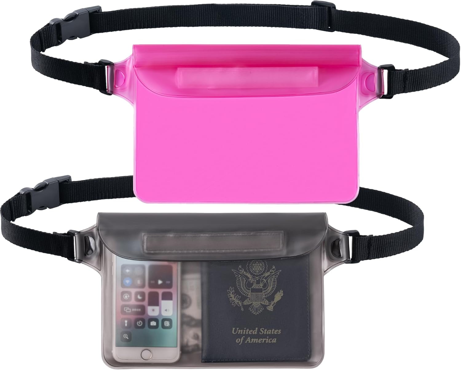 2-Pack Waterproof Pouch with Adjustable Waist Strap | Screen Touch ...