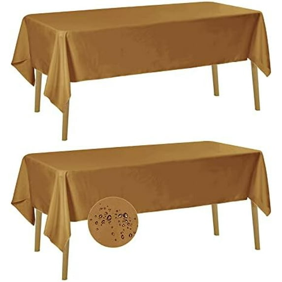 2 Pack Waterproof Rectangle Tablecloth, 60x102 Inch, Stain Resistant ...
