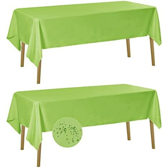 2 Pack Waterproof Rectangle Tablecloth, 60x102 Inch, Stain Resistant ...