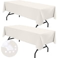 2 Pack Waterproof Rectangle Vinyl Tablecloth, Spillproof Plastic Dining ...