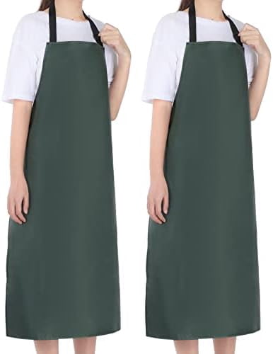 2 Pack Waterproof Rubber Vinyl Apron 40 Inch Light Duty Model Chemical ...