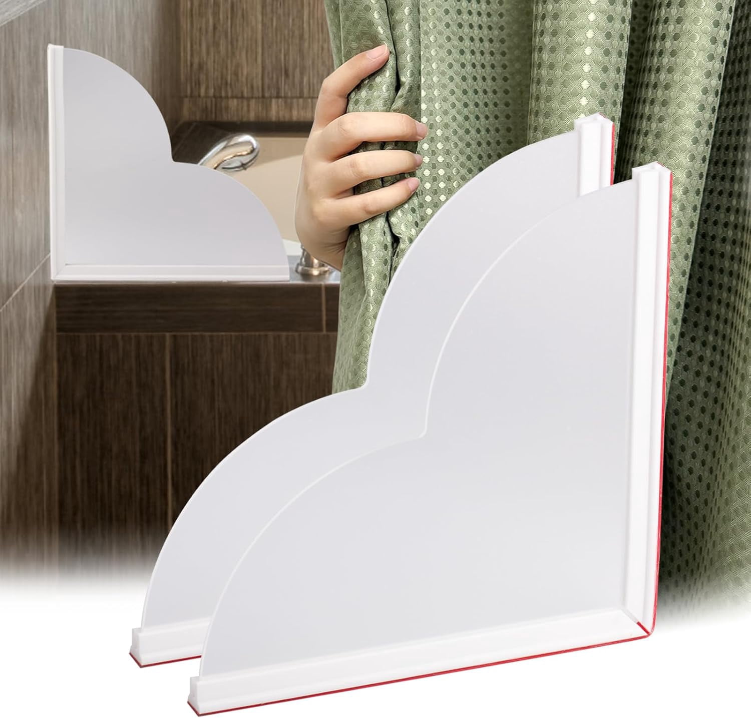 2 Pack Waterproof Shower Splash Guard for Bathtub to Keep Water in ...