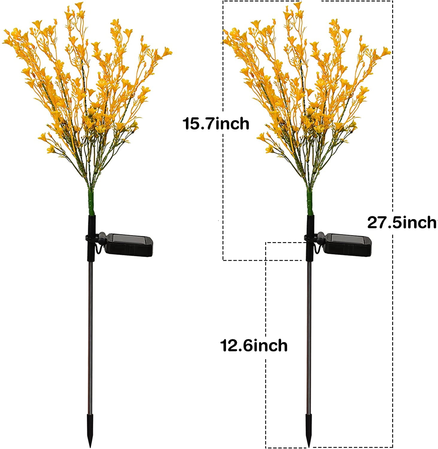 2 Pack Waterproof Solar LED Garden Stake Lights for Patio, Yard, Lawn ...