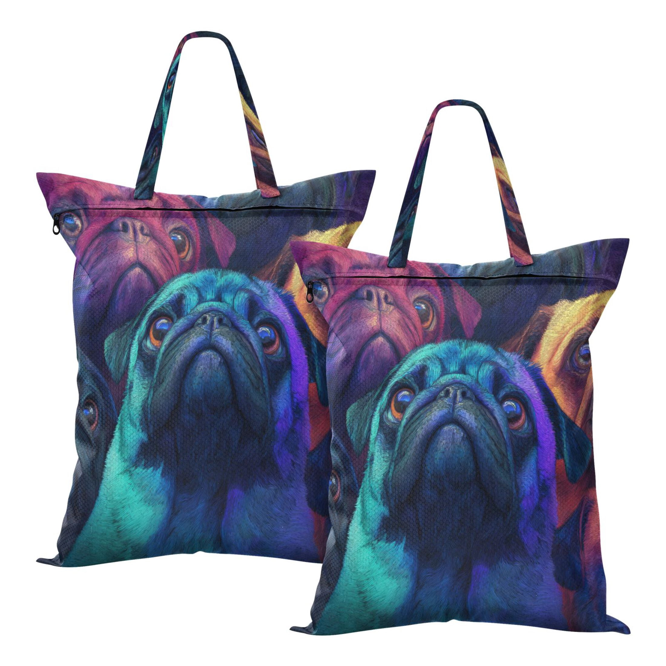 2-Pack Waterproof Travel Laundry Bag Lightweight Polyester Duffle with ...