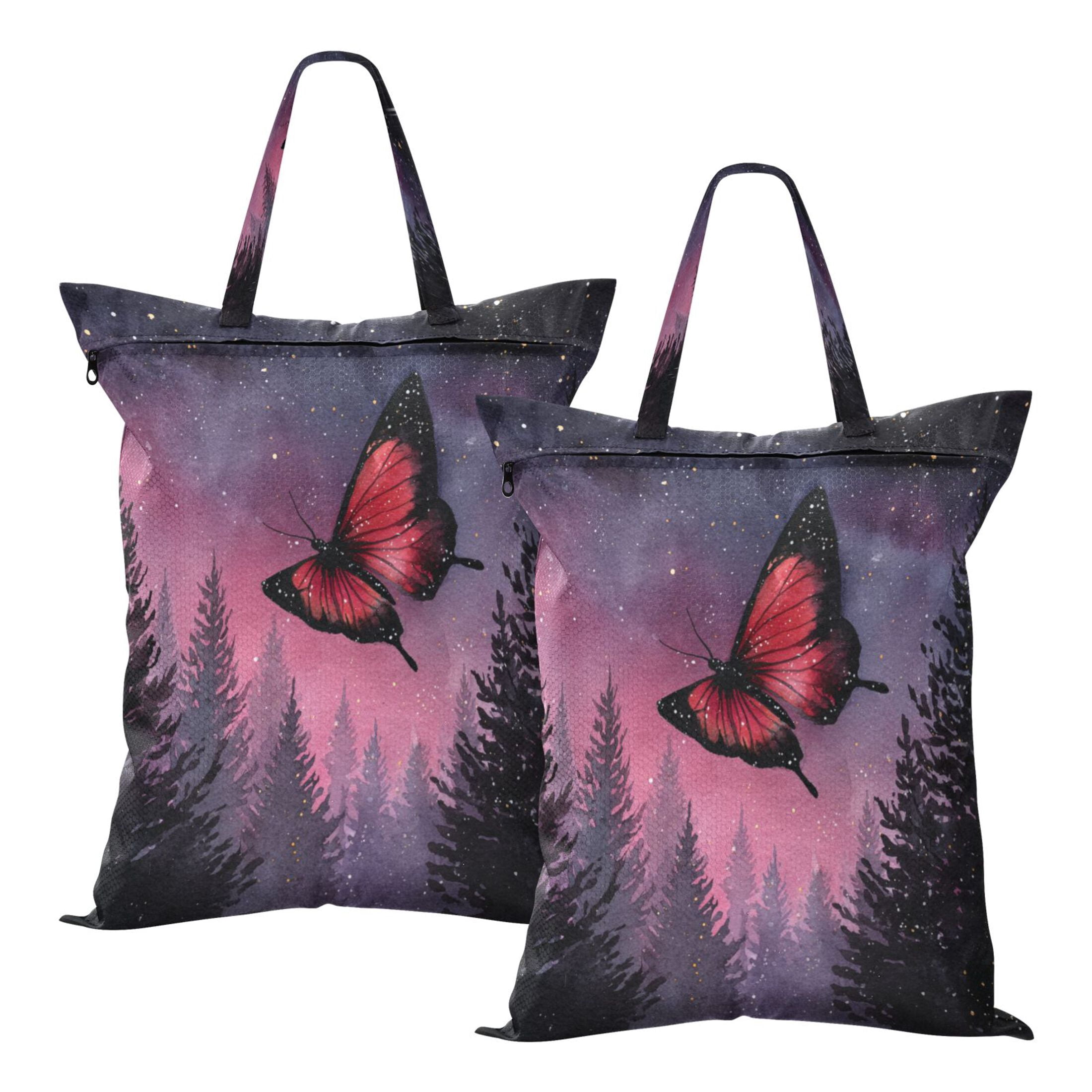 2-Pack Waterproof Travel Laundry Bag Lightweight Polyester Duffle with ...