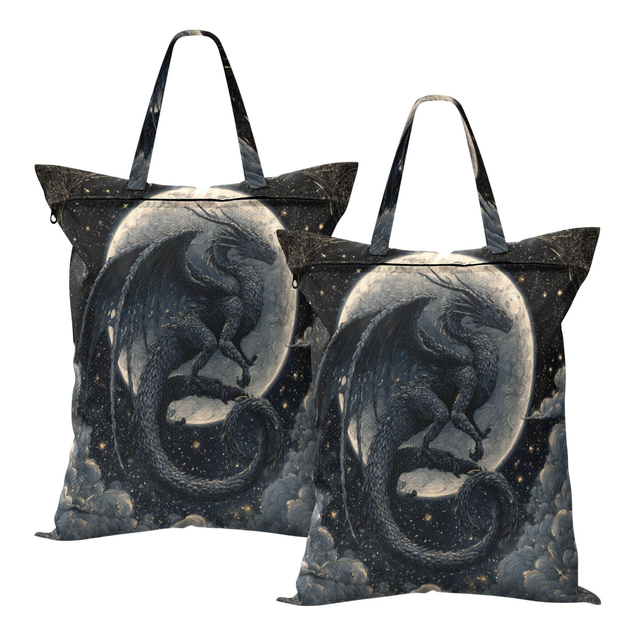 2-Pack Waterproof Travel Laundry Bag Lightweight Polyester Duffle with ...