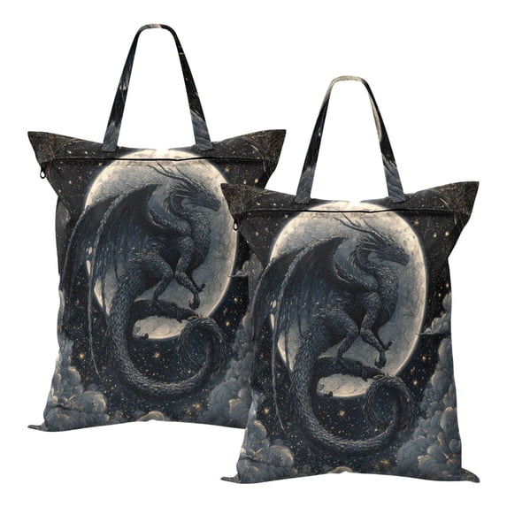 2-Pack Waterproof Travel Laundry Bag Lightweight Polyester Duffle with ...