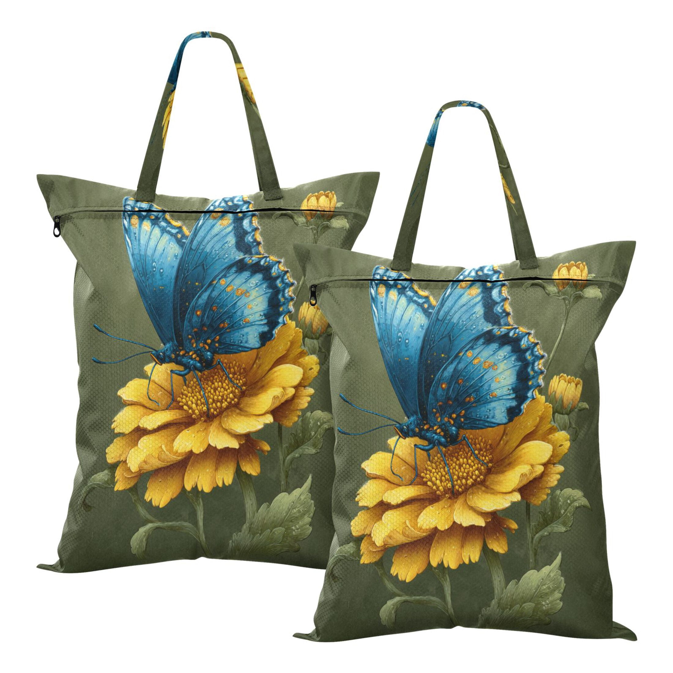 2-Pack Waterproof Travel Laundry Bag Lightweight Polyester Duffle with ...