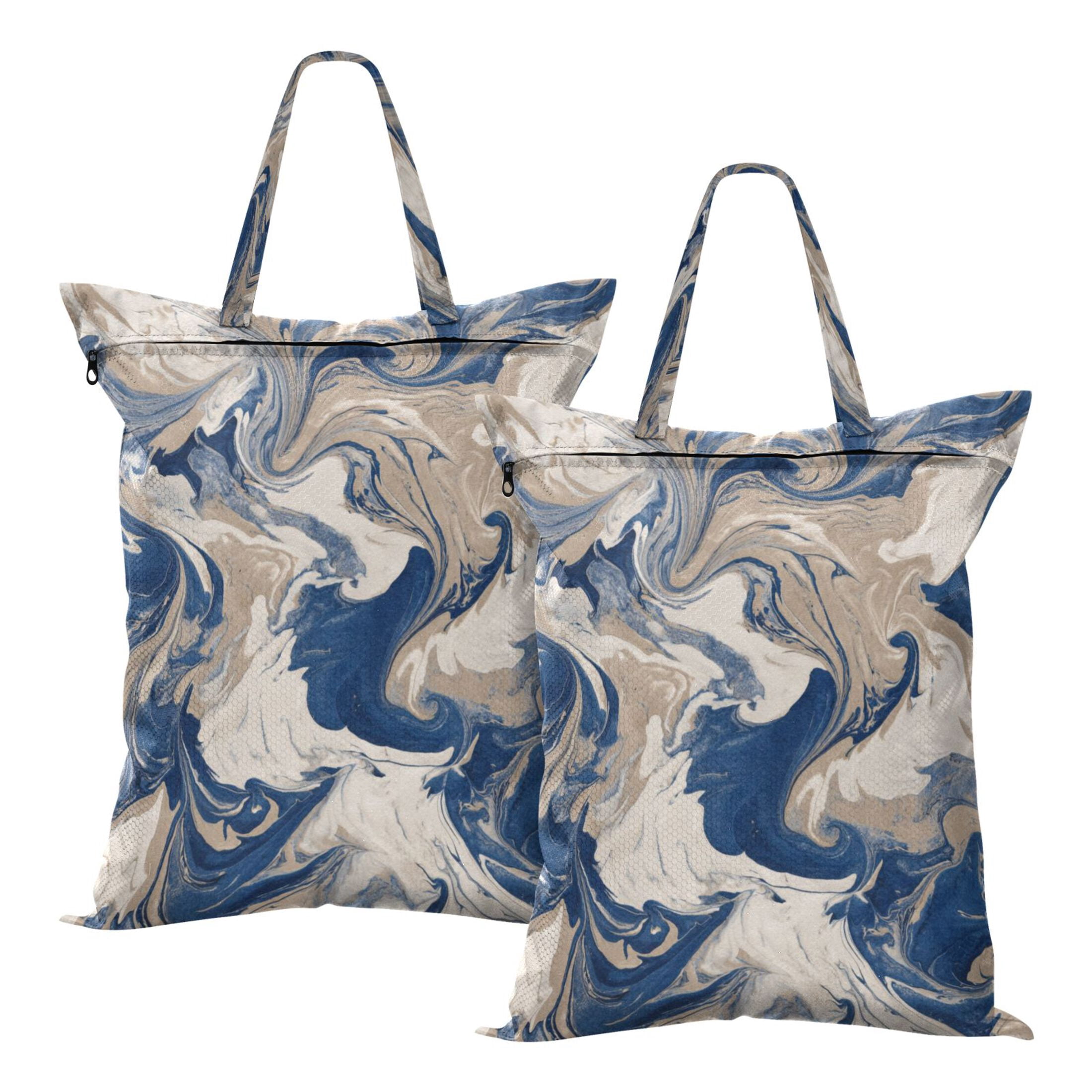 2-Pack Waterproof Travel Laundry Bag Lightweight Polyester Duffle with ...