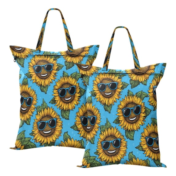 2-Pack Waterproof Travel Laundry Bag Lightweight Polyester Duffle with ...