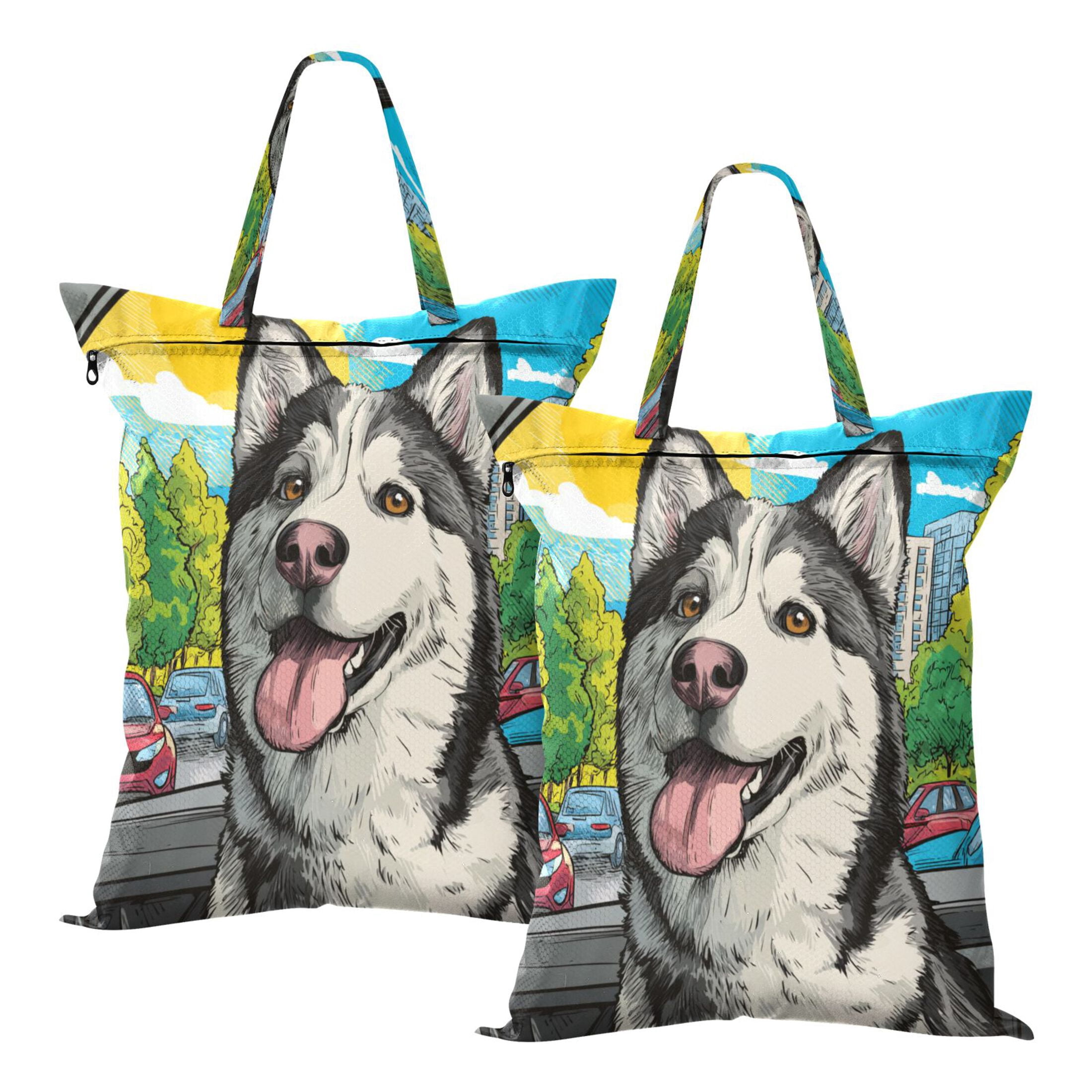 2-Pack Waterproof Travel Laundry Bag Lightweight Polyester Duffle with ...