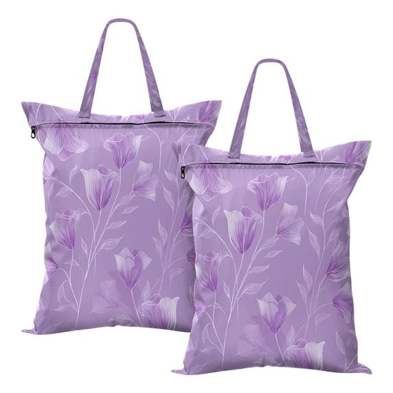 2-Pack Waterproof Travel Laundry Bag Lightweight Polyester Duffle with ...