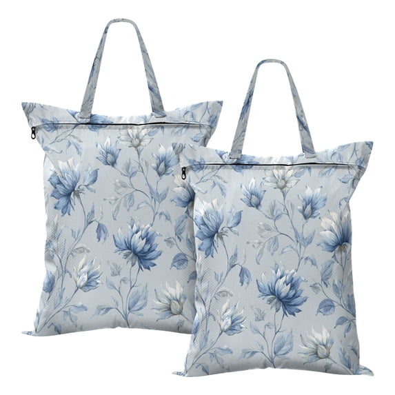 2-Pack Waterproof Travel Laundry Bag Lightweight Polyester Duffle with ...