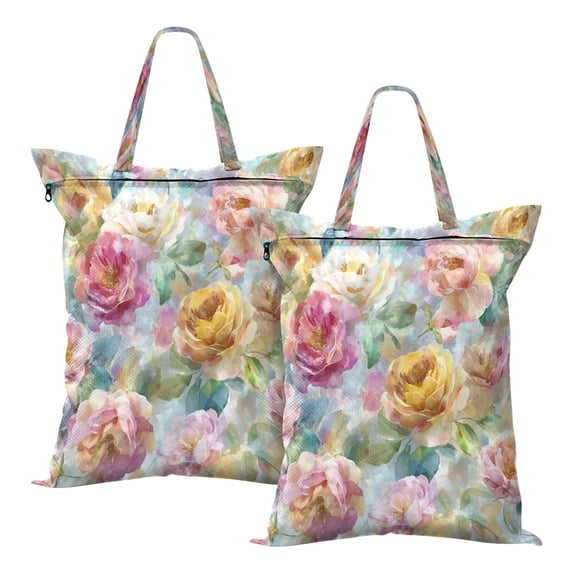 2-Pack Waterproof Travel Laundry Bag Lightweight Polyester Duffle with ...