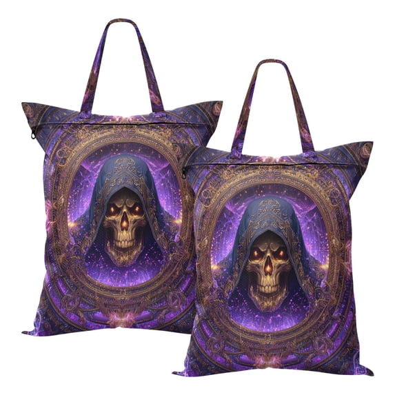 2-Pack Waterproof Travel Laundry Bag Lightweight Polyester Duffle with ...