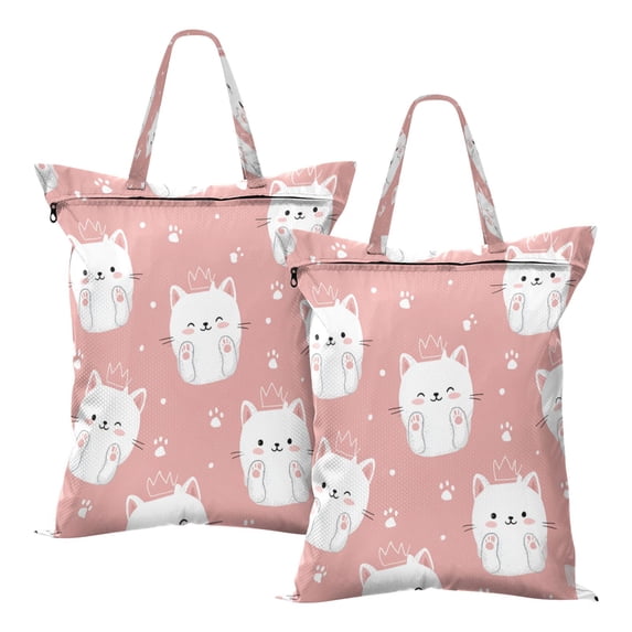 2-Pack Waterproof Travel Laundry Bag Lightweight Polyester Duffle with ...