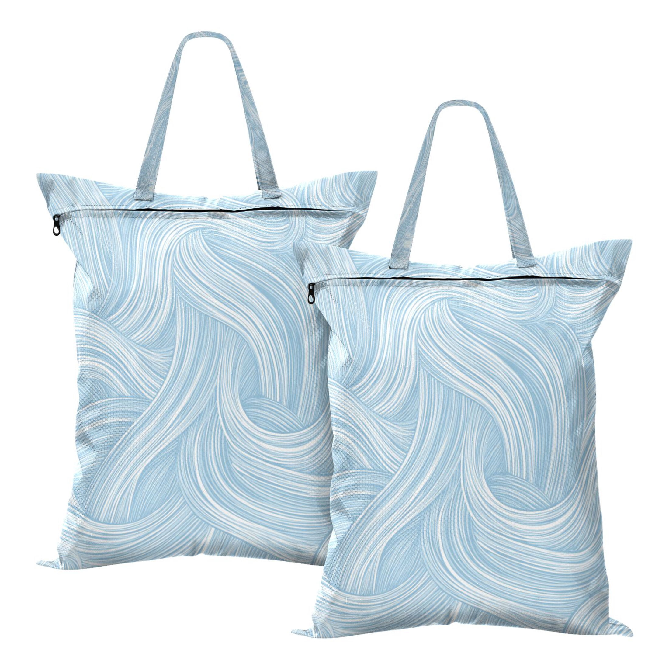 2-Pack Waterproof Travel Laundry Bag Lightweight Polyester Duffle with ...