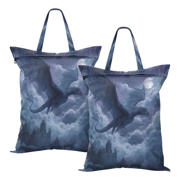 2-Pack Waterproof Travel Laundry Bag Lightweight Polyester Duffle with ...