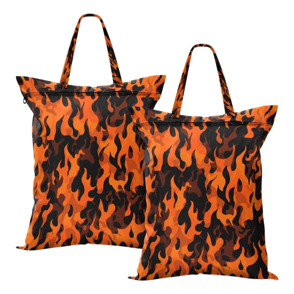 2-Pack Waterproof Travel Laundry Bag Lightweight Polyester Duffle with ...