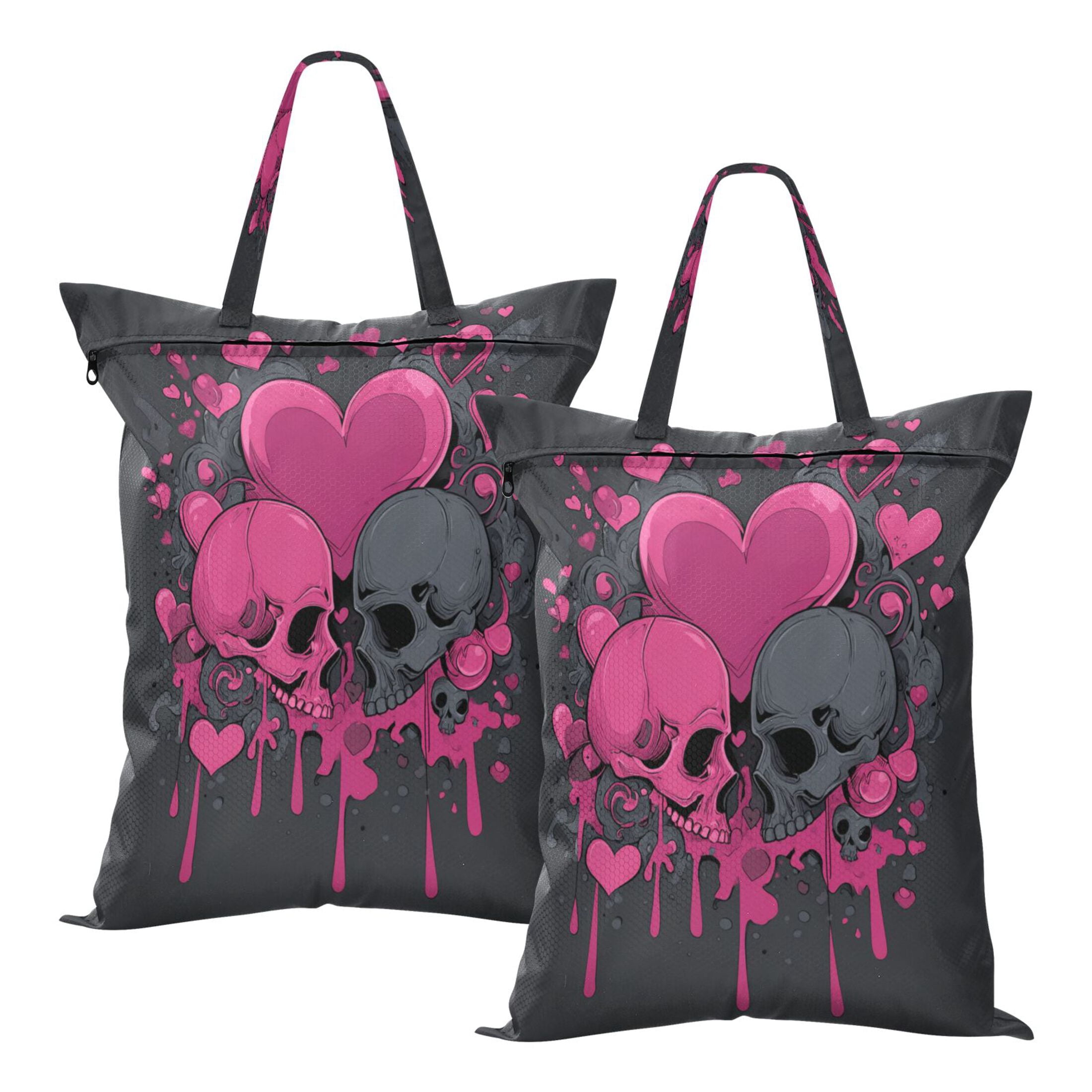 2-Pack Waterproof Travel Laundry Bag Lightweight Polyester Duffle with ...