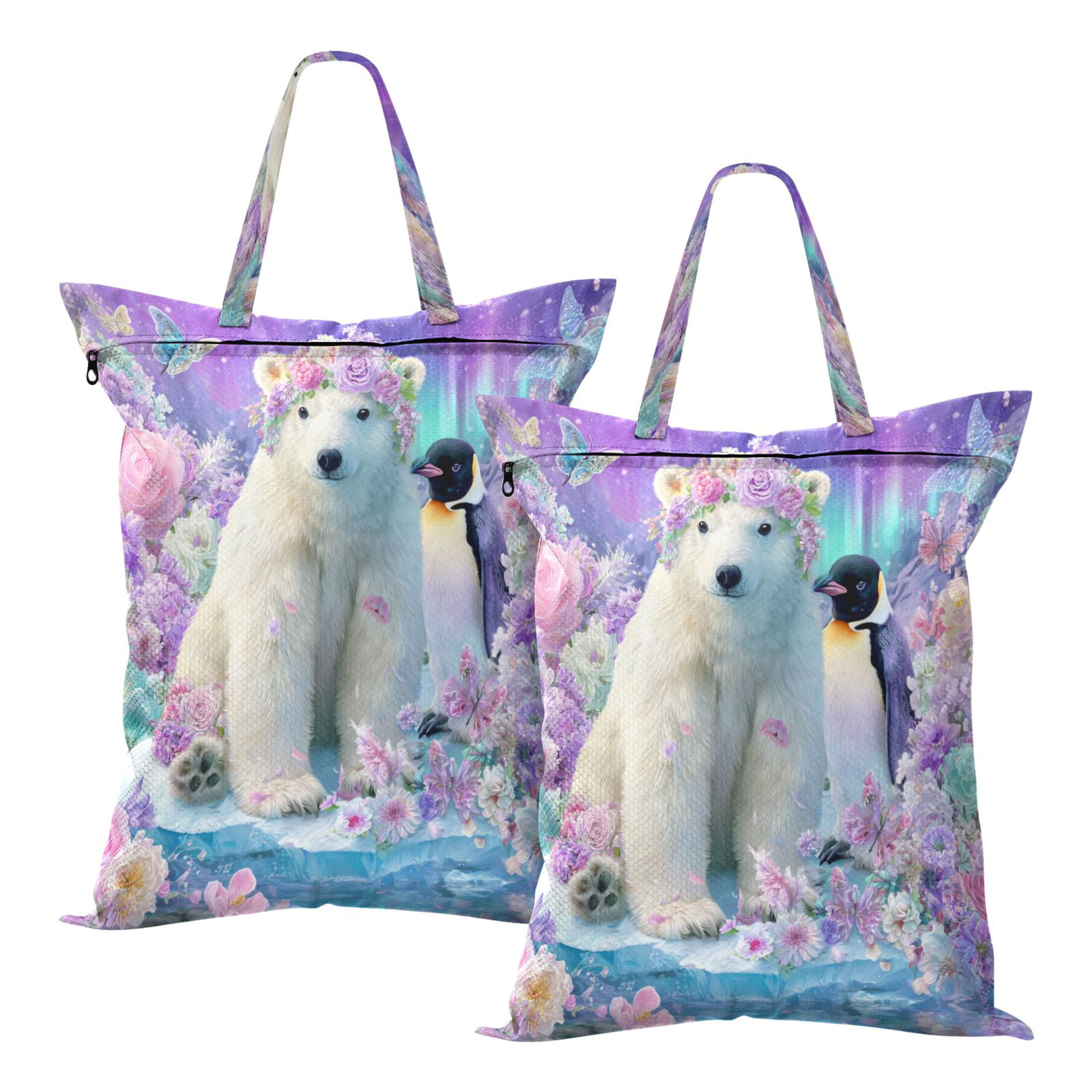 2-Pack Waterproof Travel Laundry Bag Lightweight Polyester Duffle with ...