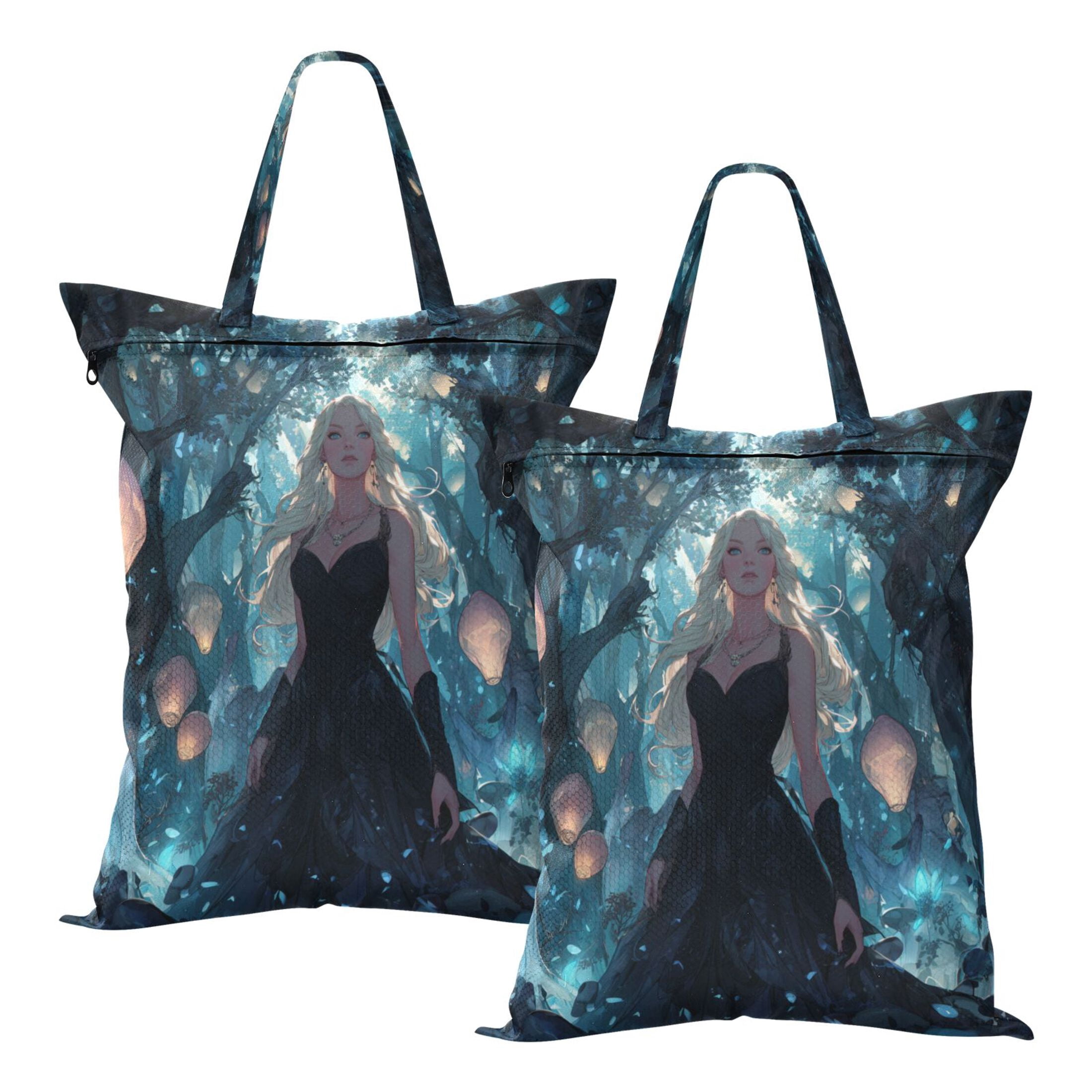 2-Pack Waterproof Travel Laundry Bag Lightweight Polyester Duffle with ...