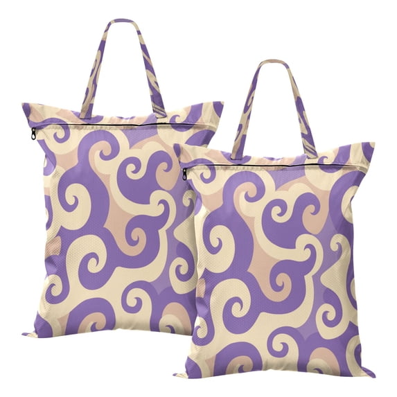 2-Pack Waterproof Travel Laundry Bag Lightweight Polyester Duffle with ...