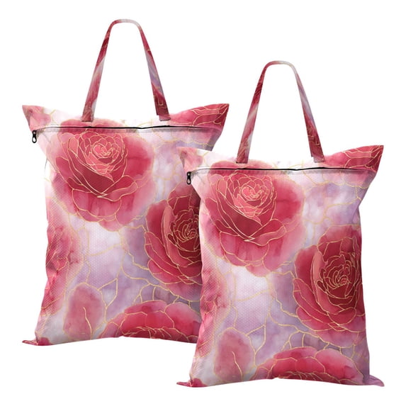 2-Pack Waterproof Travel Laundry Bag Lightweight Polyester Duffle with ...