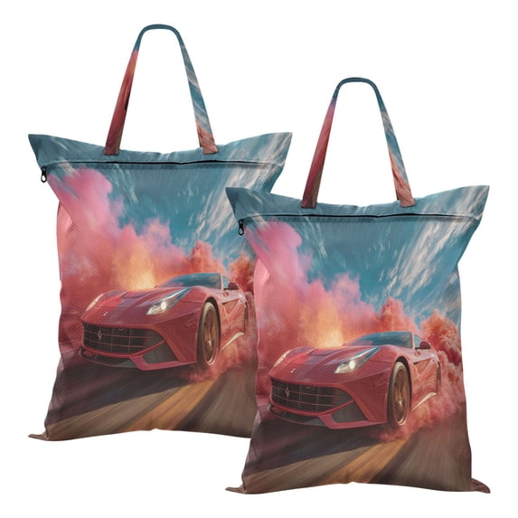 2-Pack Waterproof Travel Laundry Bag Lightweight Polyester Duffle with ...