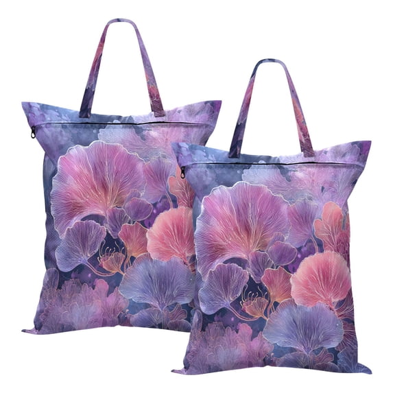 2-Pack Waterproof Travel Laundry Bag Lightweight Polyester Duffle with ...