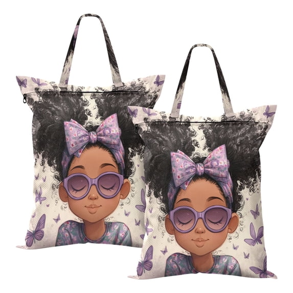 2-Pack Waterproof Travel Laundry Bag Lightweight Polyester Duffle with ...