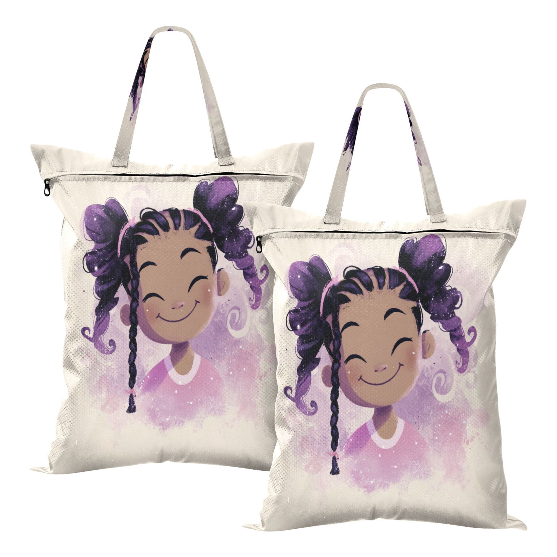 2-Pack Waterproof Travel Laundry Bag Lightweight Polyester Duffle with ...