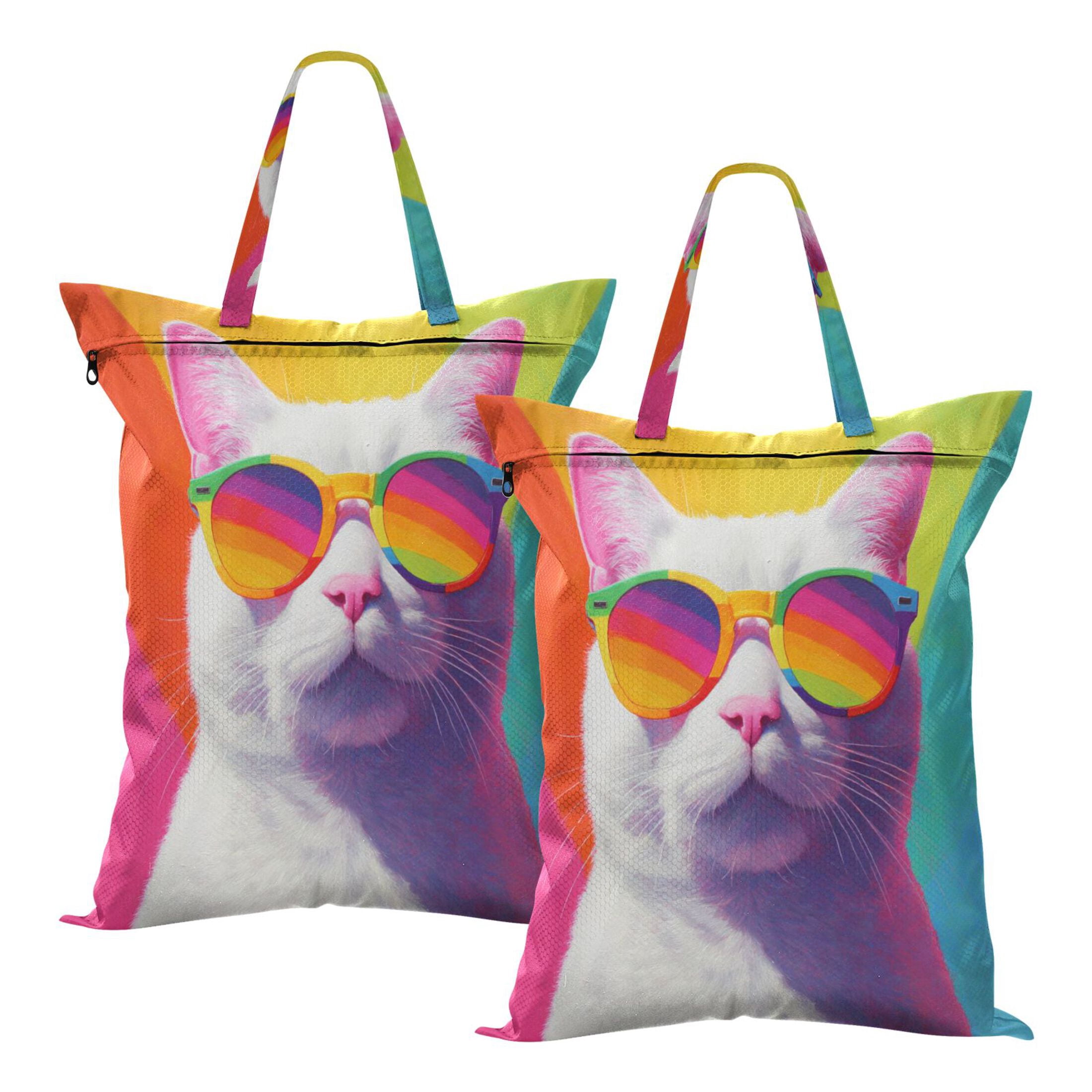 2-Pack Waterproof Travel Laundry Bag Lightweight Polyester Duffle with ...