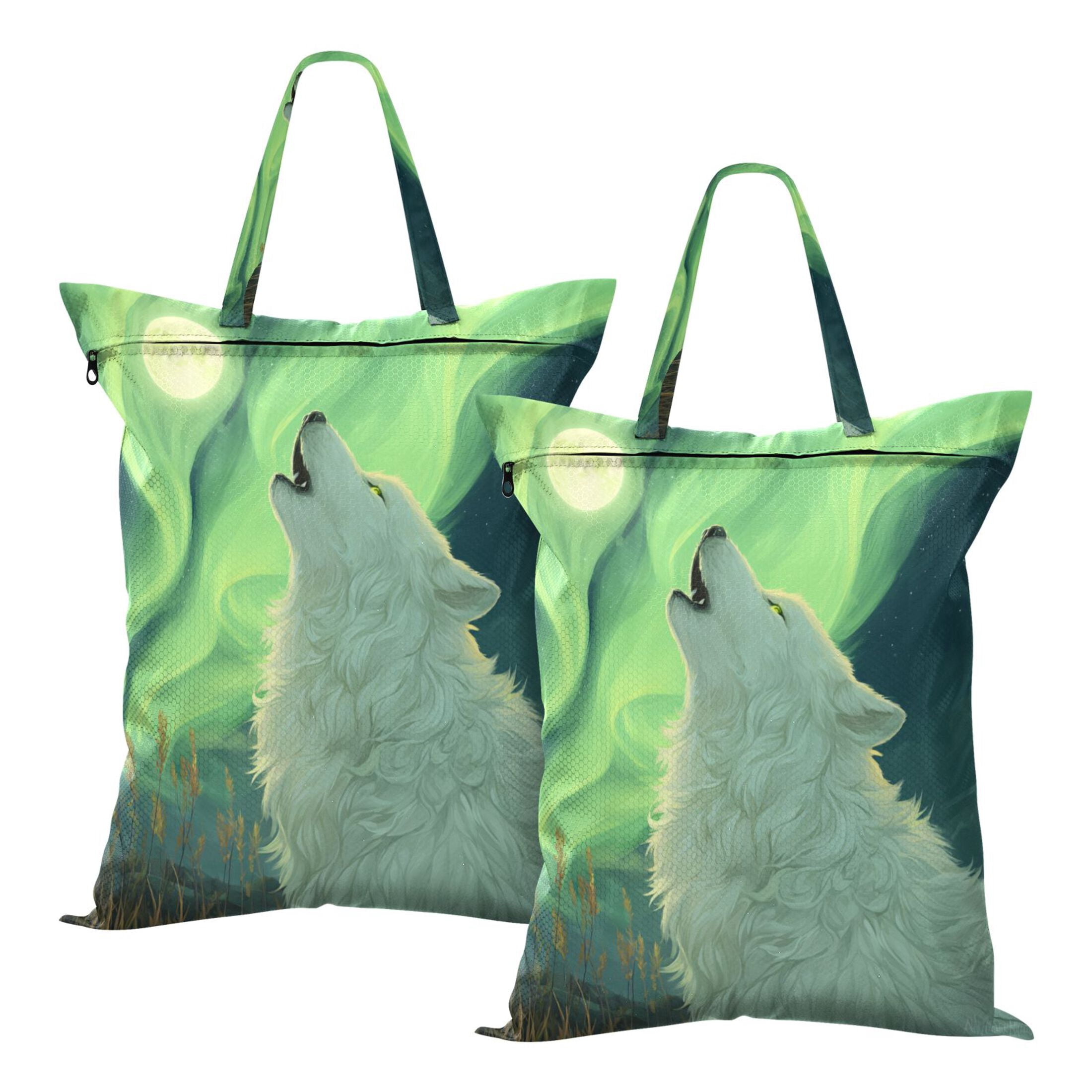 2-Pack Waterproof Travel Laundry Bag Lightweight Polyester Duffle with ...