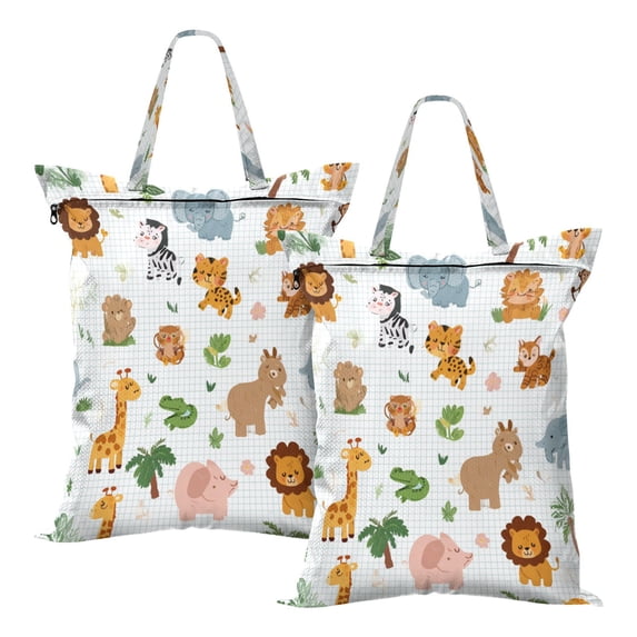 2-Pack Waterproof Travel Laundry Bag Lightweight Polyester Duffle with ...