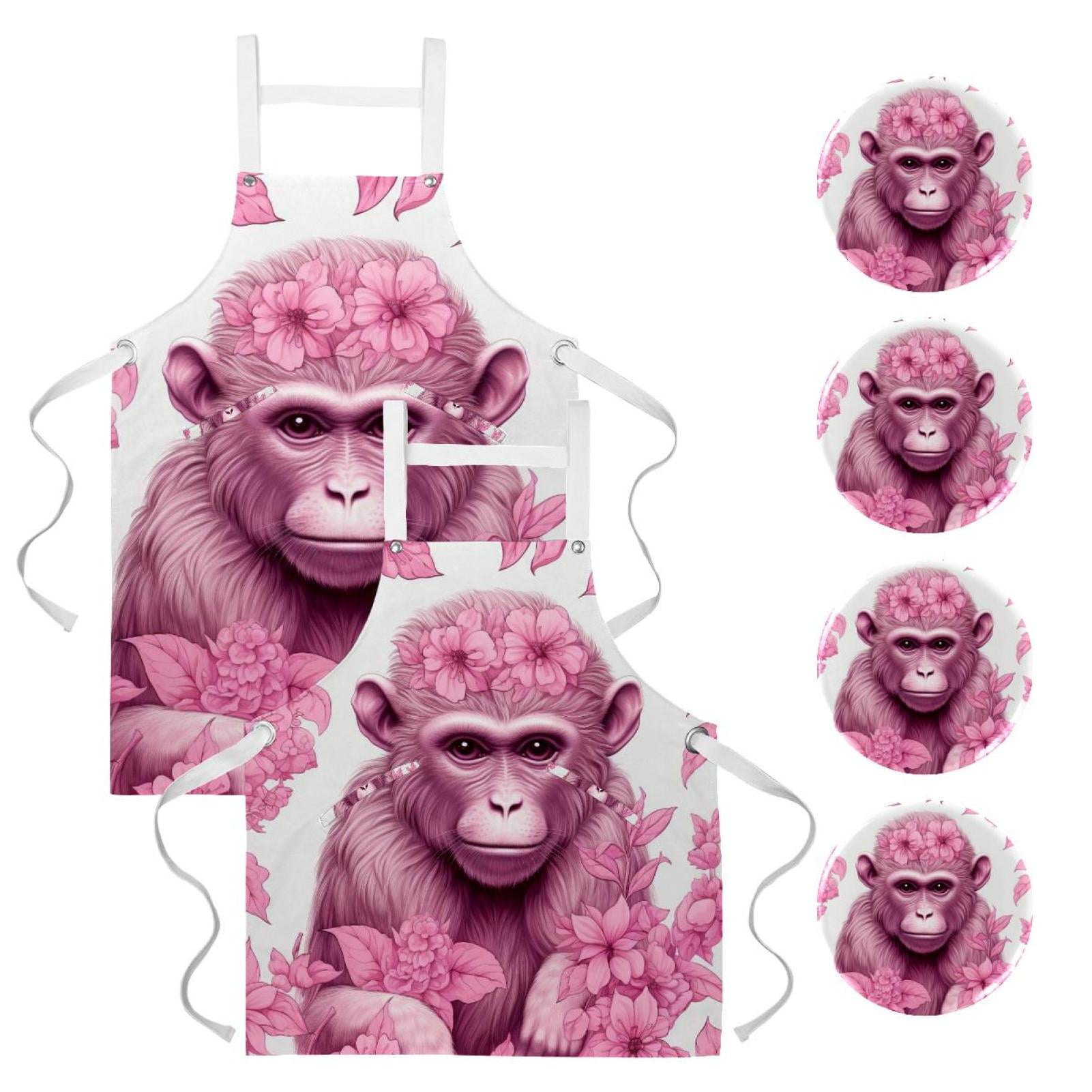 2 Pack Waterproof Women's Apron with Pockets and Badge, Button Kit ...