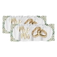 2 Pack Wedding Rings Valance for Window Luxury Wedding Mr Mrs White ...