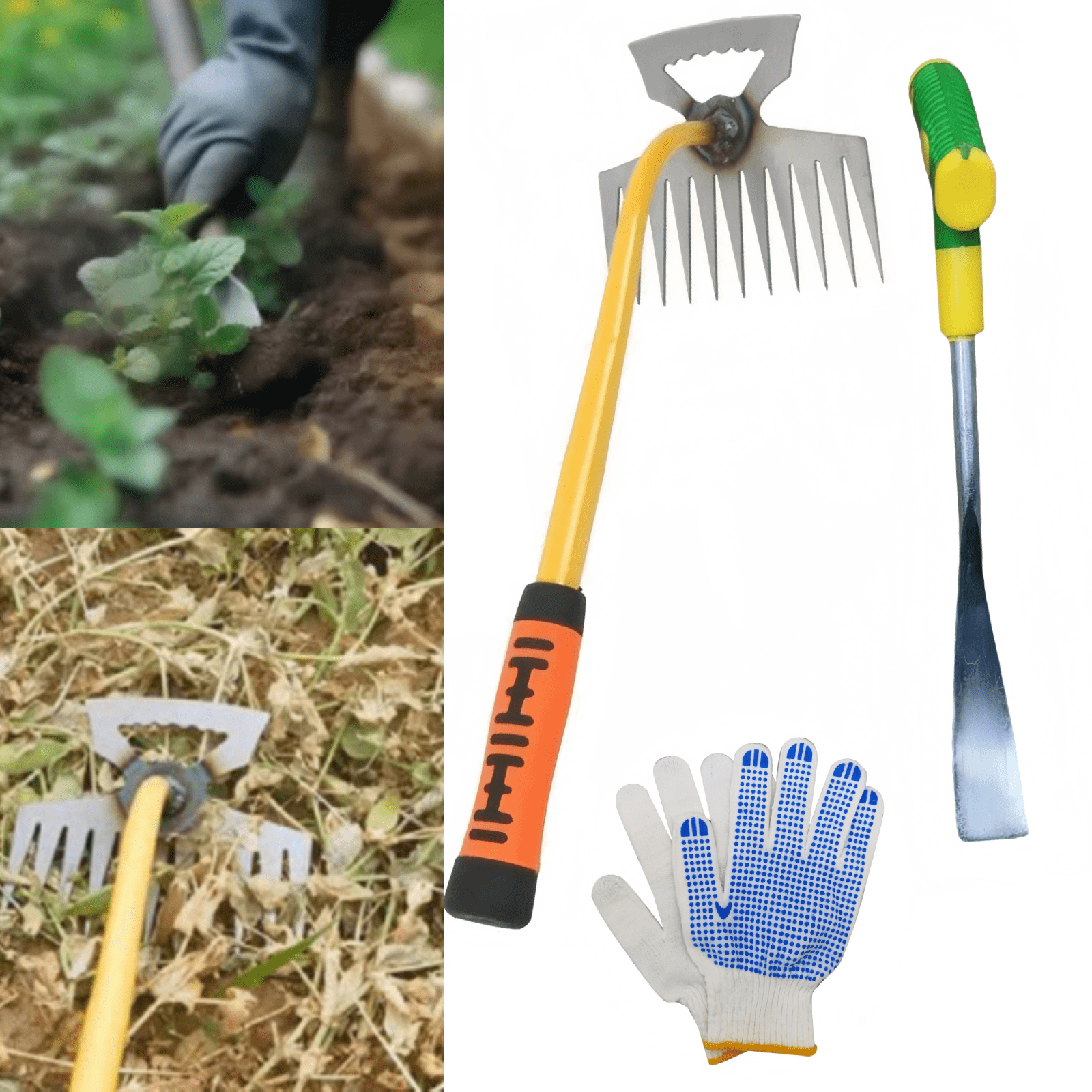 2 Pack Weed Puller Tool, Manual Hand Weeder, Stainless Steel Weeding ...