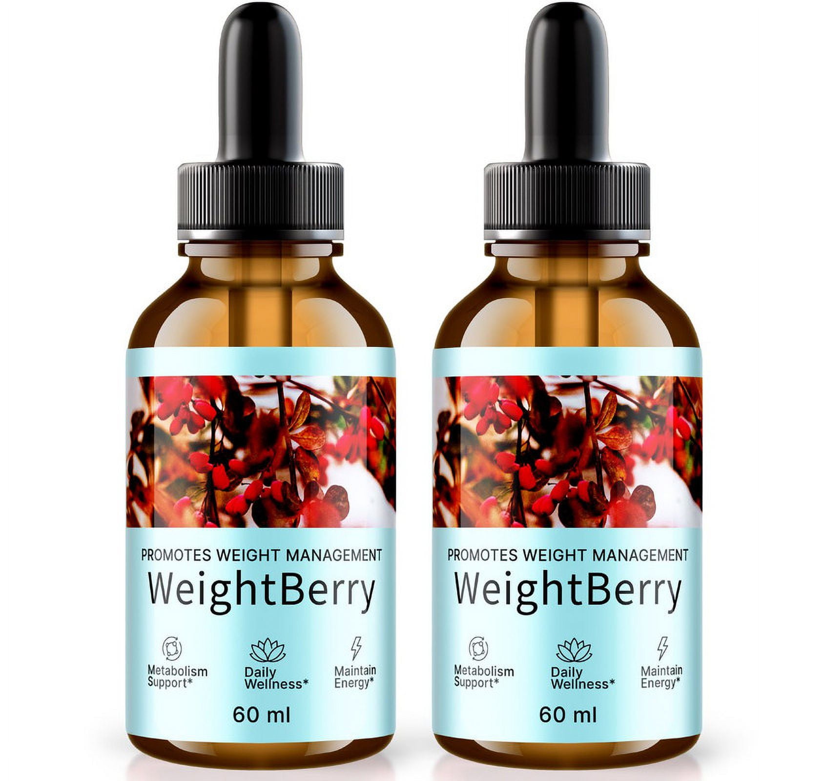 (2 Pack) WeightBerry Drops, Weight Berry Liquid with Natural ...
