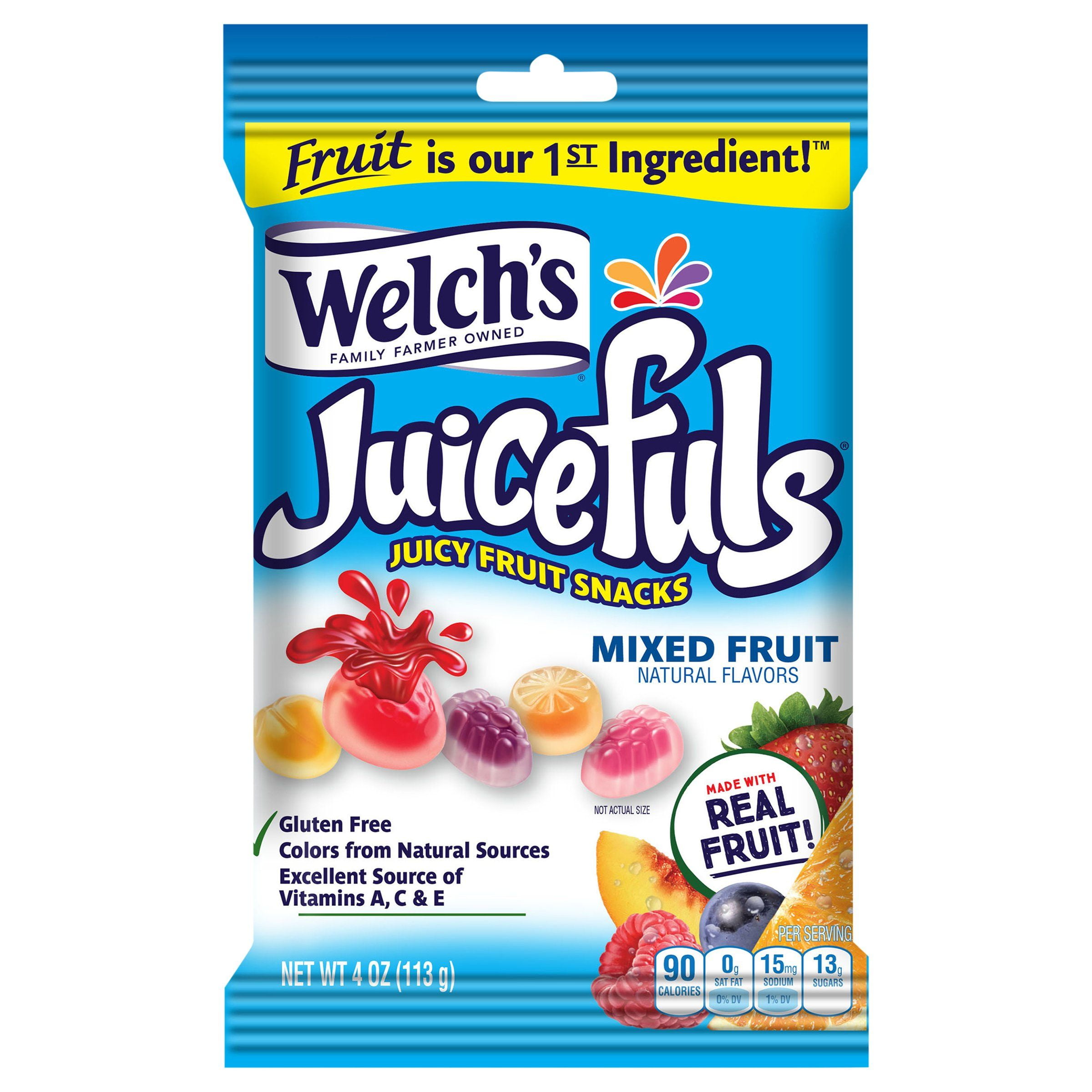 Pack of 2 Welch's Juicefuls Mixed Fruit Snacks, 4 oz (Package May Vary ...