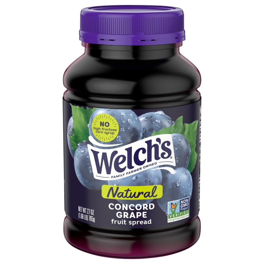( 2 Pack )Welch's Natural Concord Grape Spread - 27oz - Walmart.com